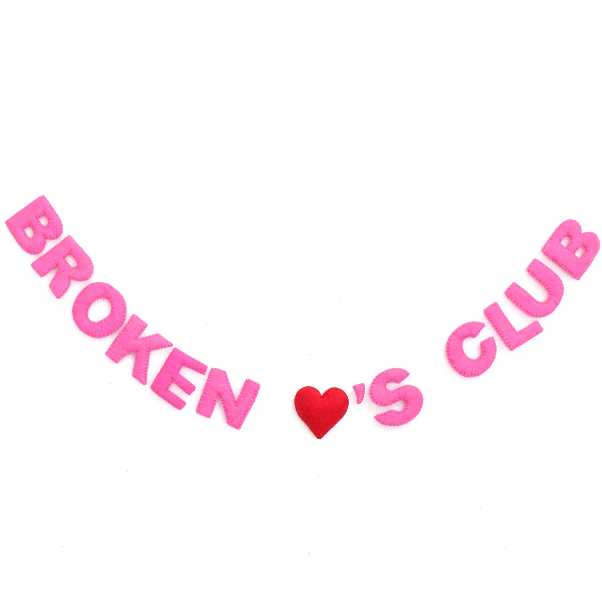 Broken hearts club felt garland – Kailo Chic