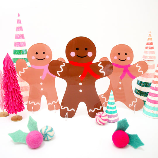 Acrylic Gingerbread Men - set of 3 – Kailo Chic