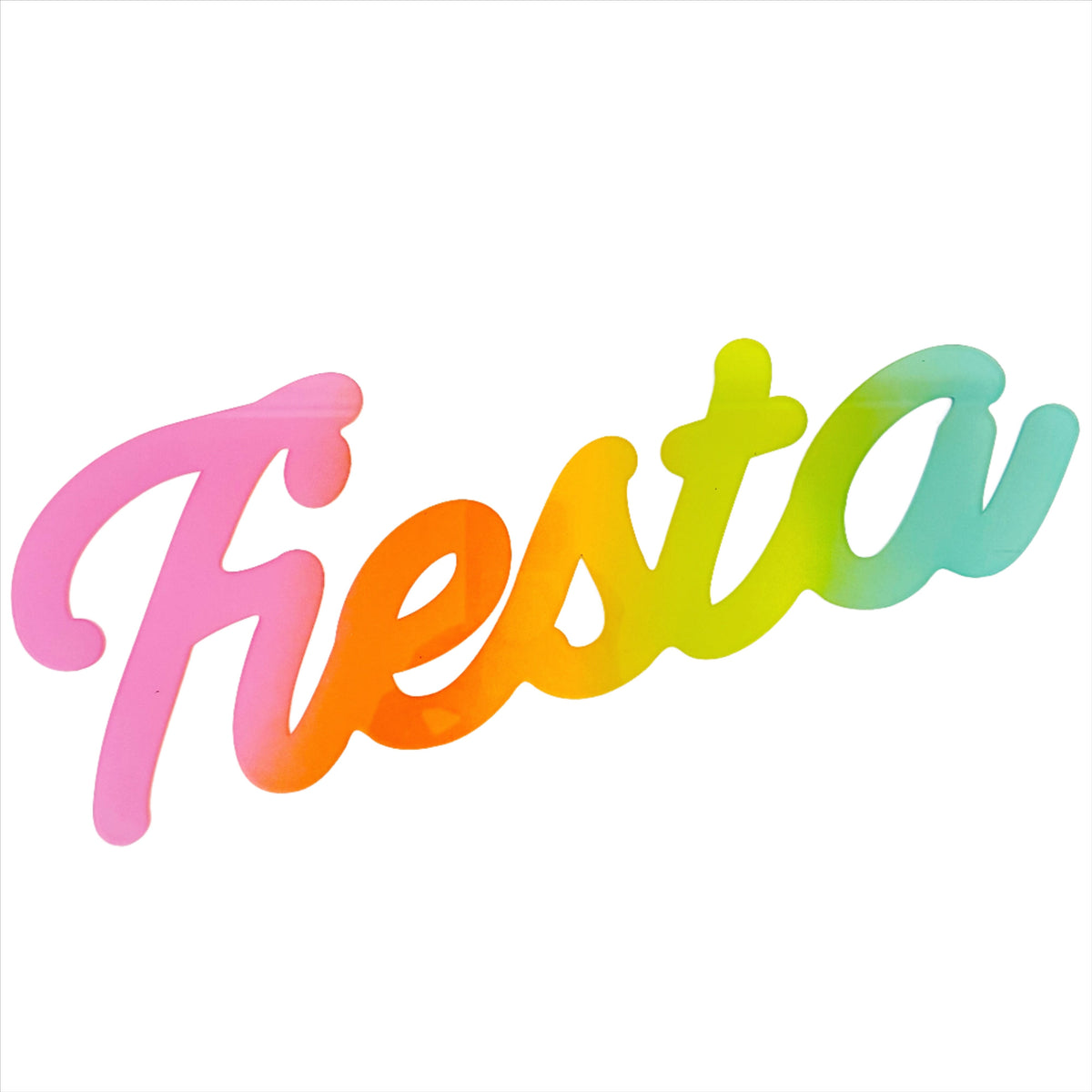 Fiesta Acrylic Rainbow Gradient Sign – Kailo Chic