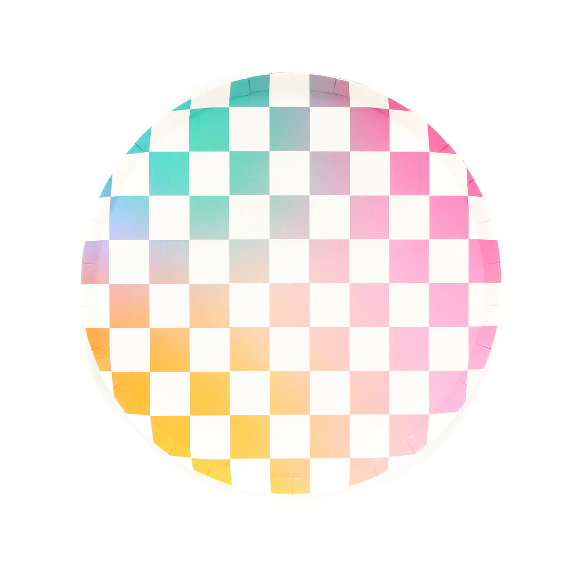 Ombre Checkerboard Paper Plate – Kailo Chic