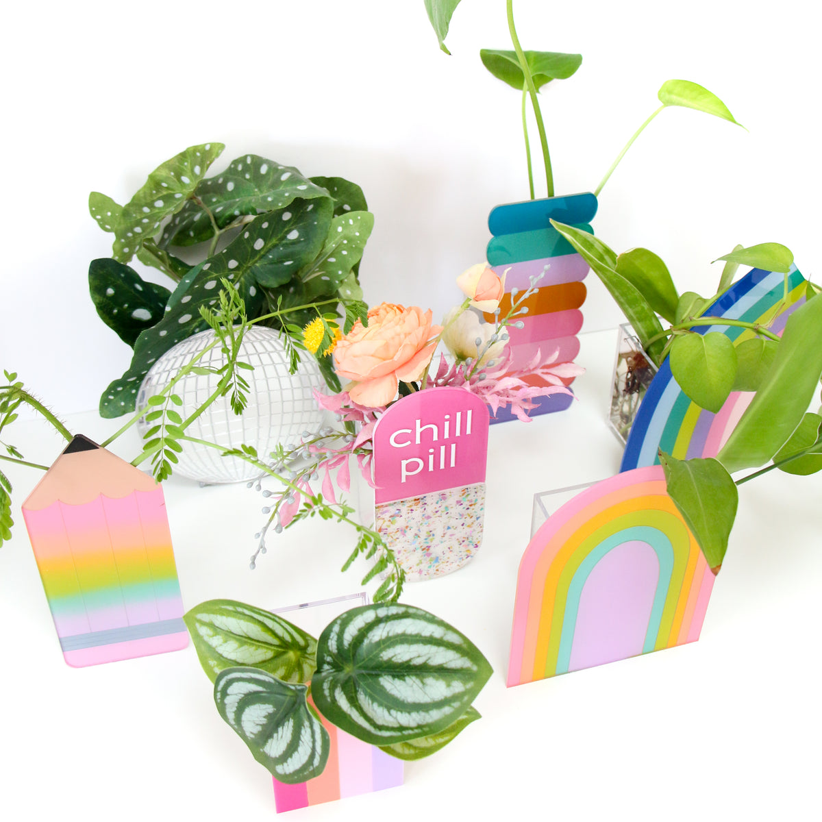 Vertical Banded Stripe Standing Propagation Planter – Kailo Chic