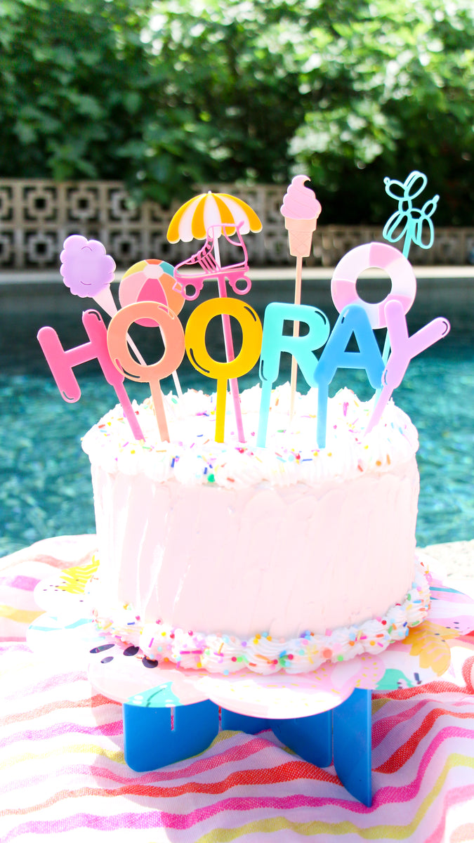Hooray Acrylic Cake topper – Kailo Chic